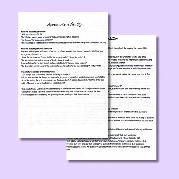 GCSE Macbeth Themes Essay Plans – gcseobjectives