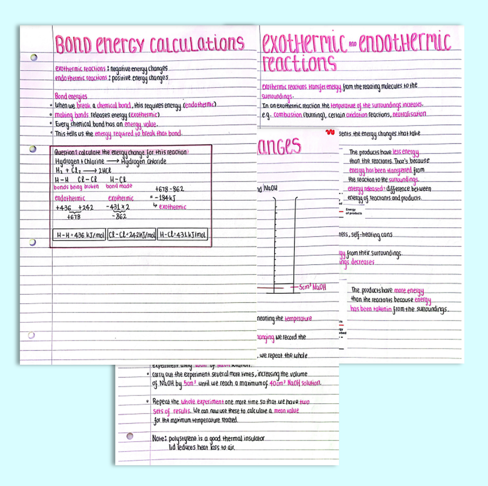 GCSE Chemistry Energy Changes Notes – gcseobjectives